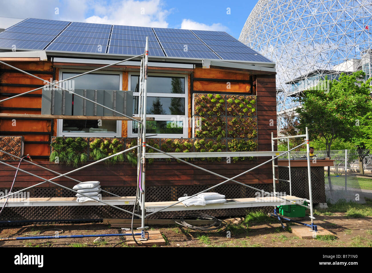 Ecological house Montreal Canada Stock Photo - Alamy