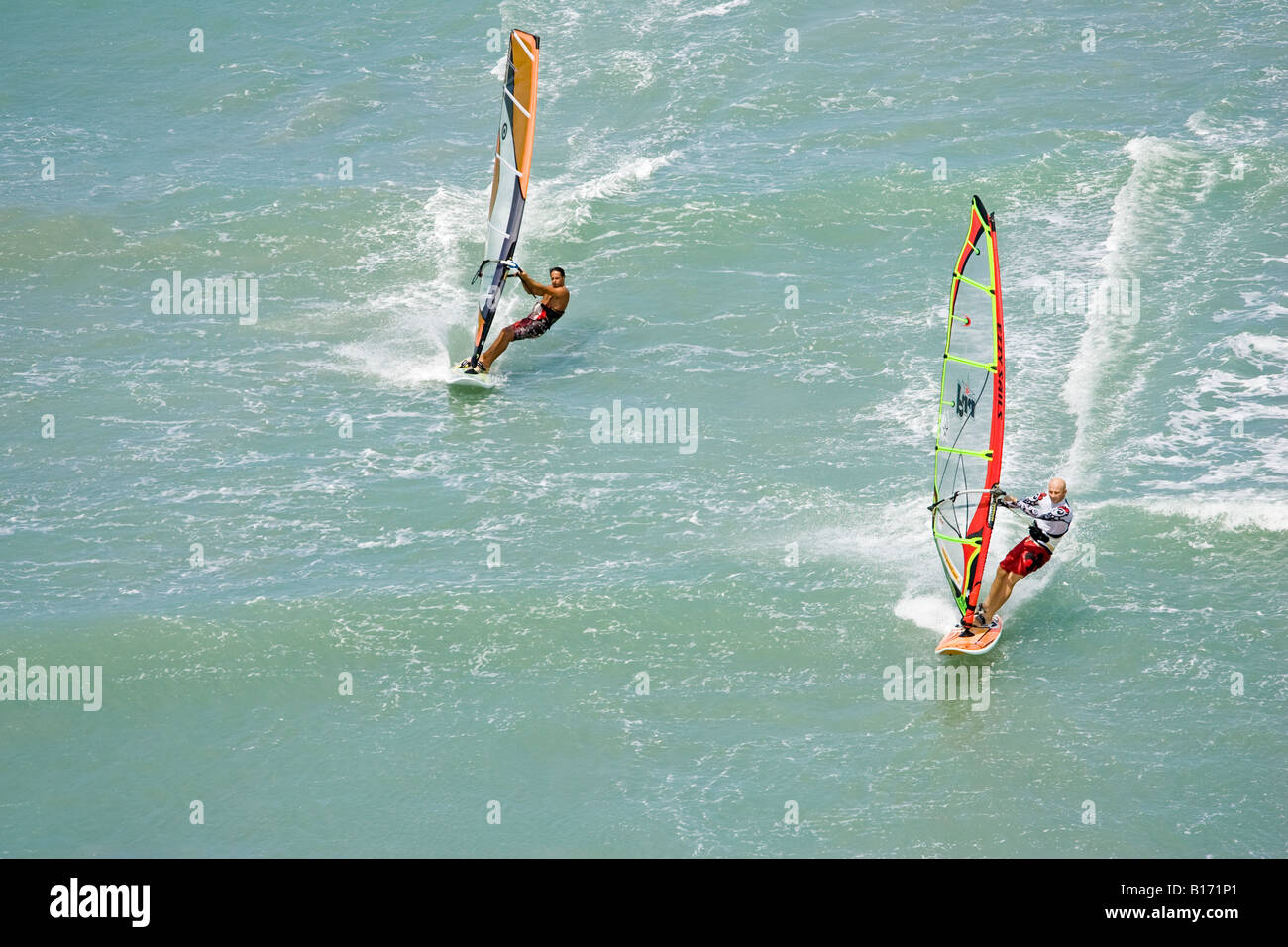 Sailing straight lines, aerial Stock Photo - Alamy