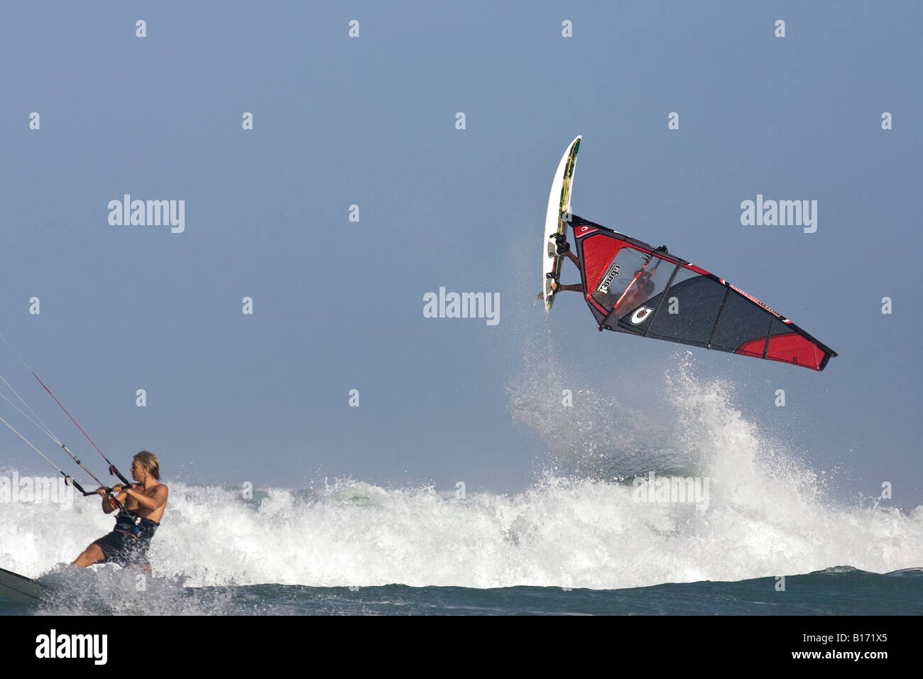 Cabarete beach windsurfing hi-res stock photography and images - Alamy