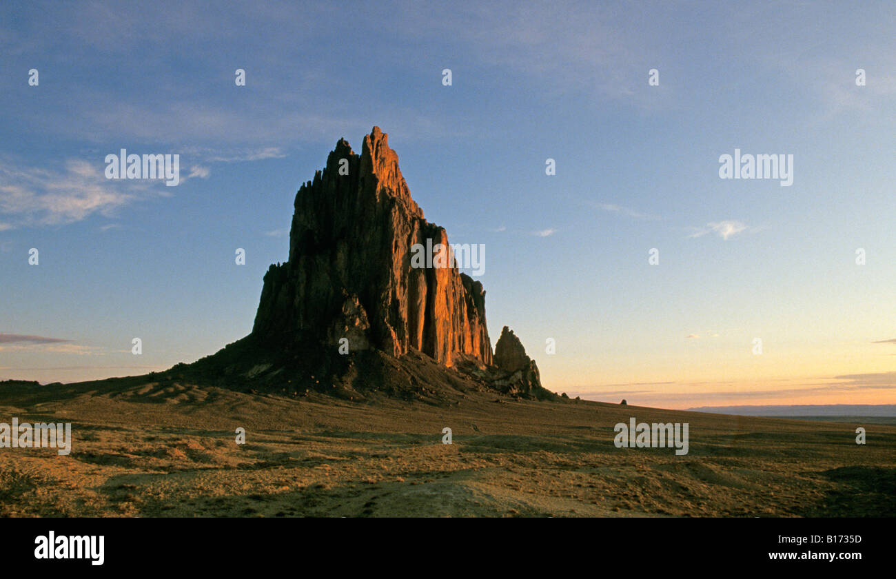 A view of Shiprock a massive landscape near Farmington on the Navajo ...