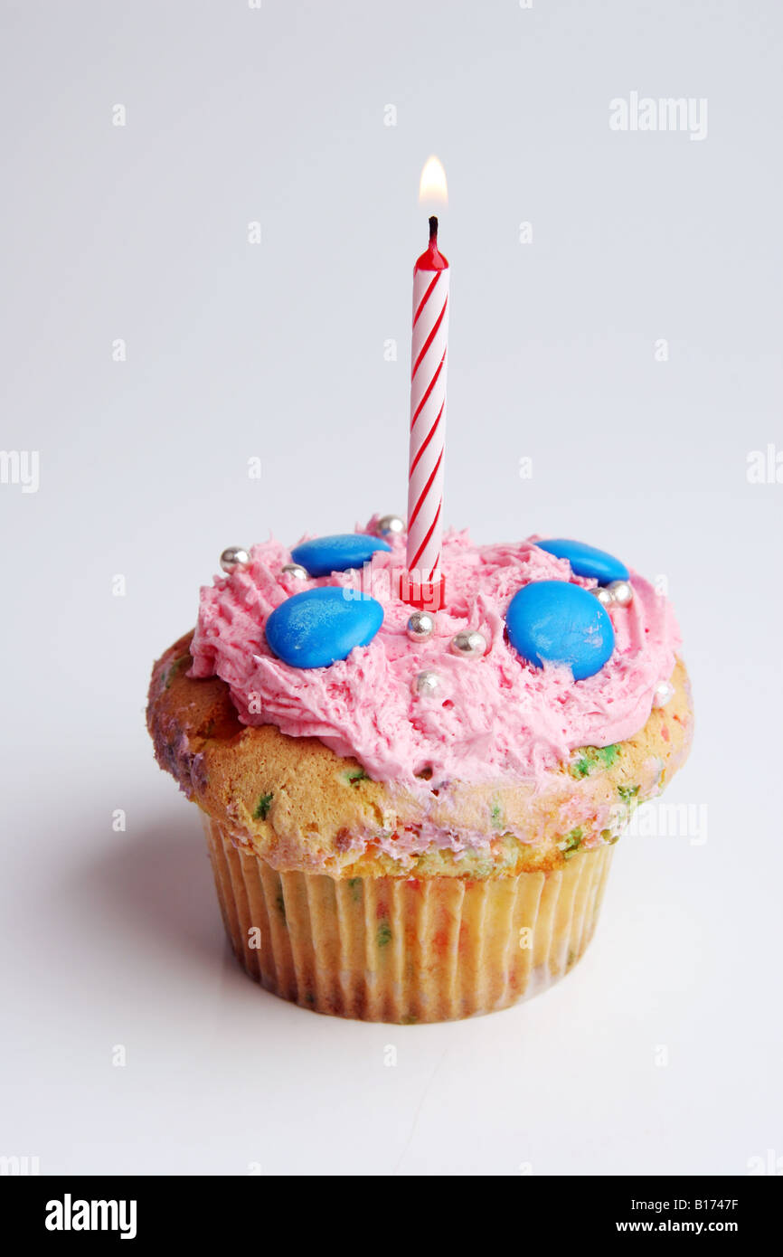 Birthday cup cake Stock Photo - Alamy