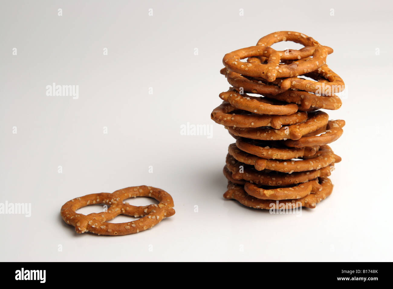 Stack of pretzels Stock Photo - Alamy