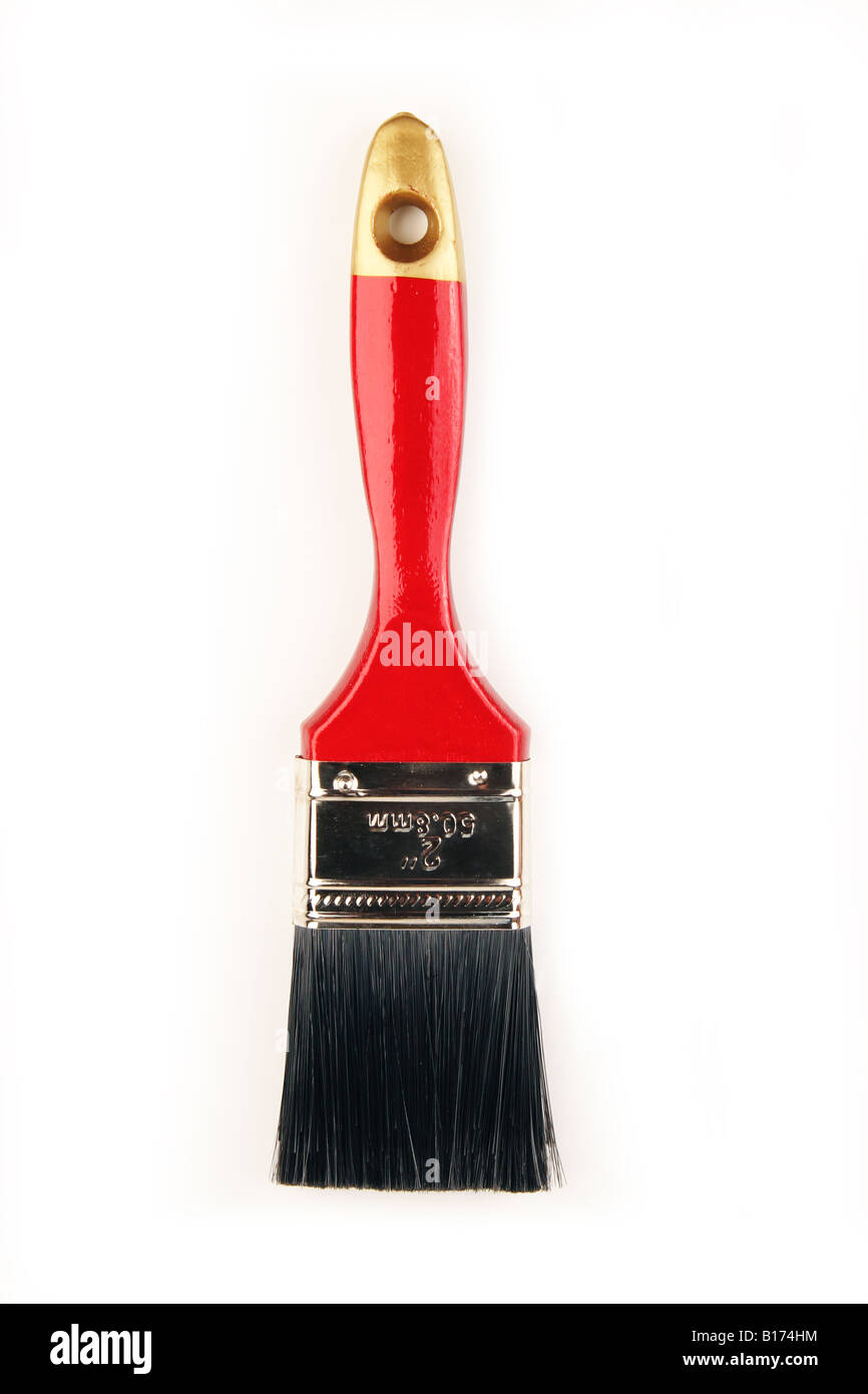 Red handled paintbrush Stock Photo - Alamy