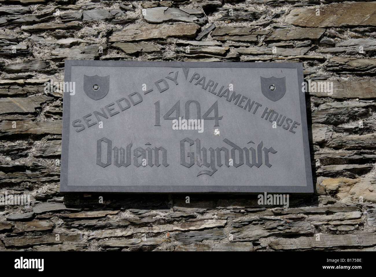 Welsh slate commemorative plaque hi-res stock photography and images ...