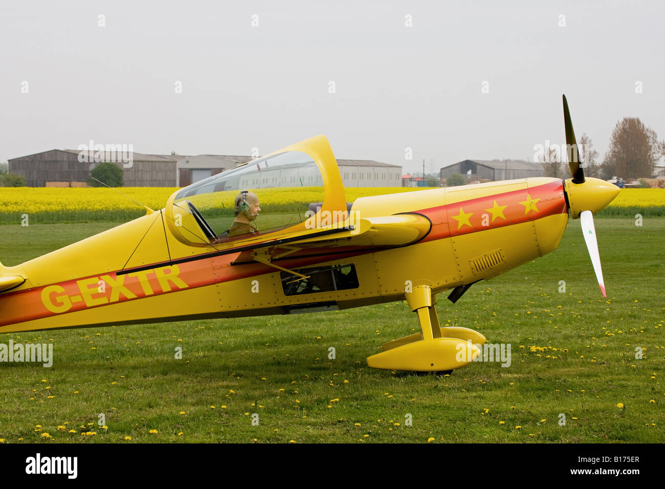 Extra EA230 G-EXTR parked with cockpit open Stock Photo - Alamy