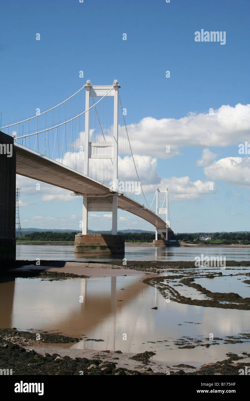 First Severn Bridge Severn Estuary Stock Photo - Alamy