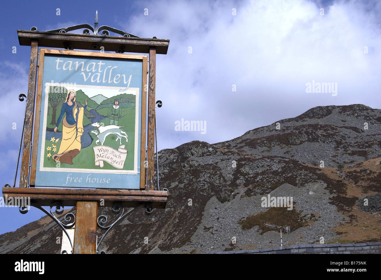 Tanat Valley Pub Sign Llangynog Stock Photo - Alamy