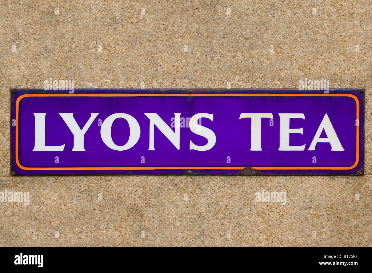 Old enamel sign for Lyons Tea Stock Photo - Alamy