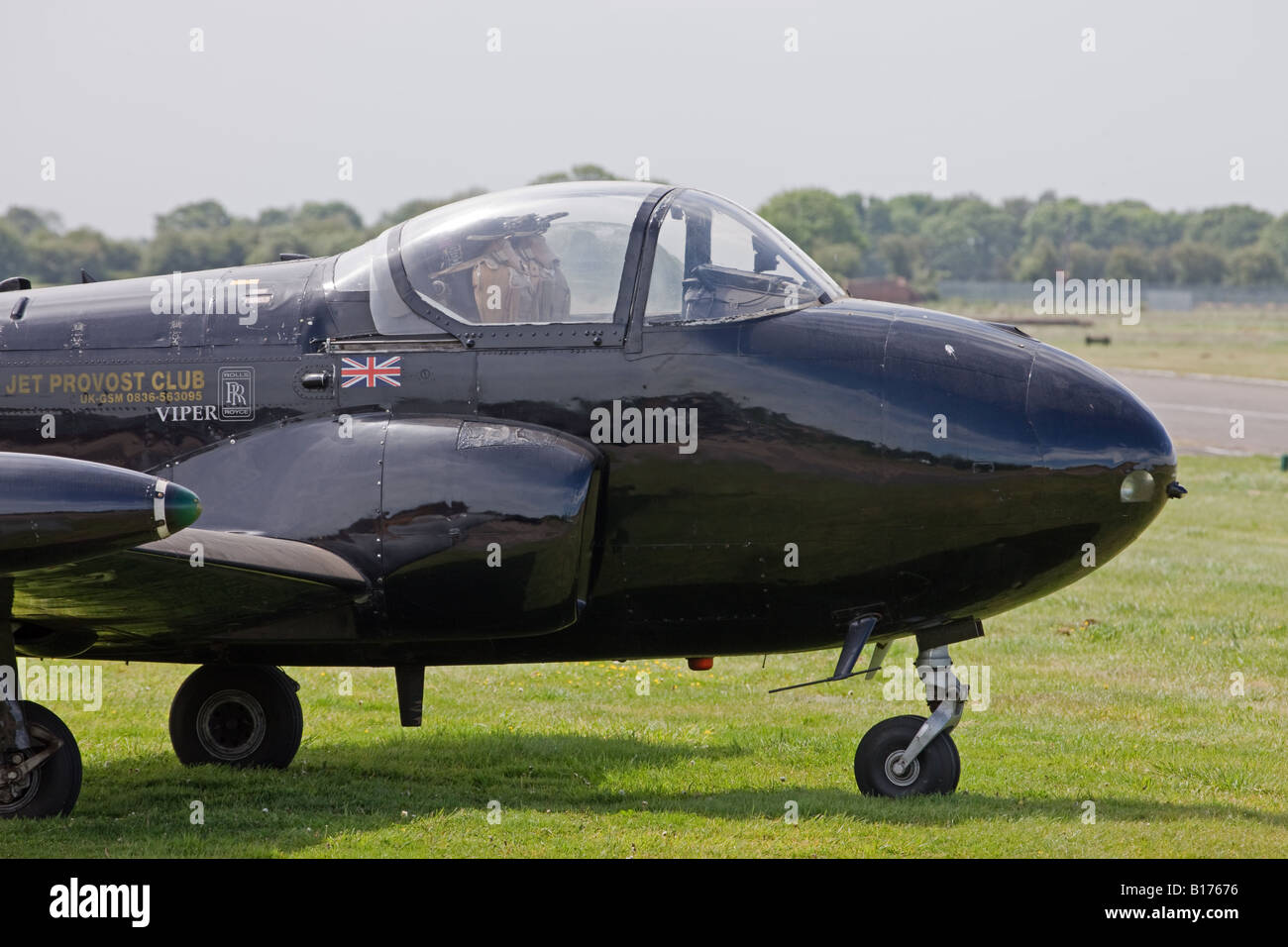 Hunting Percival P-84 Jet Provost T4 G-BWGT parked at Sandtoft Airfield ...