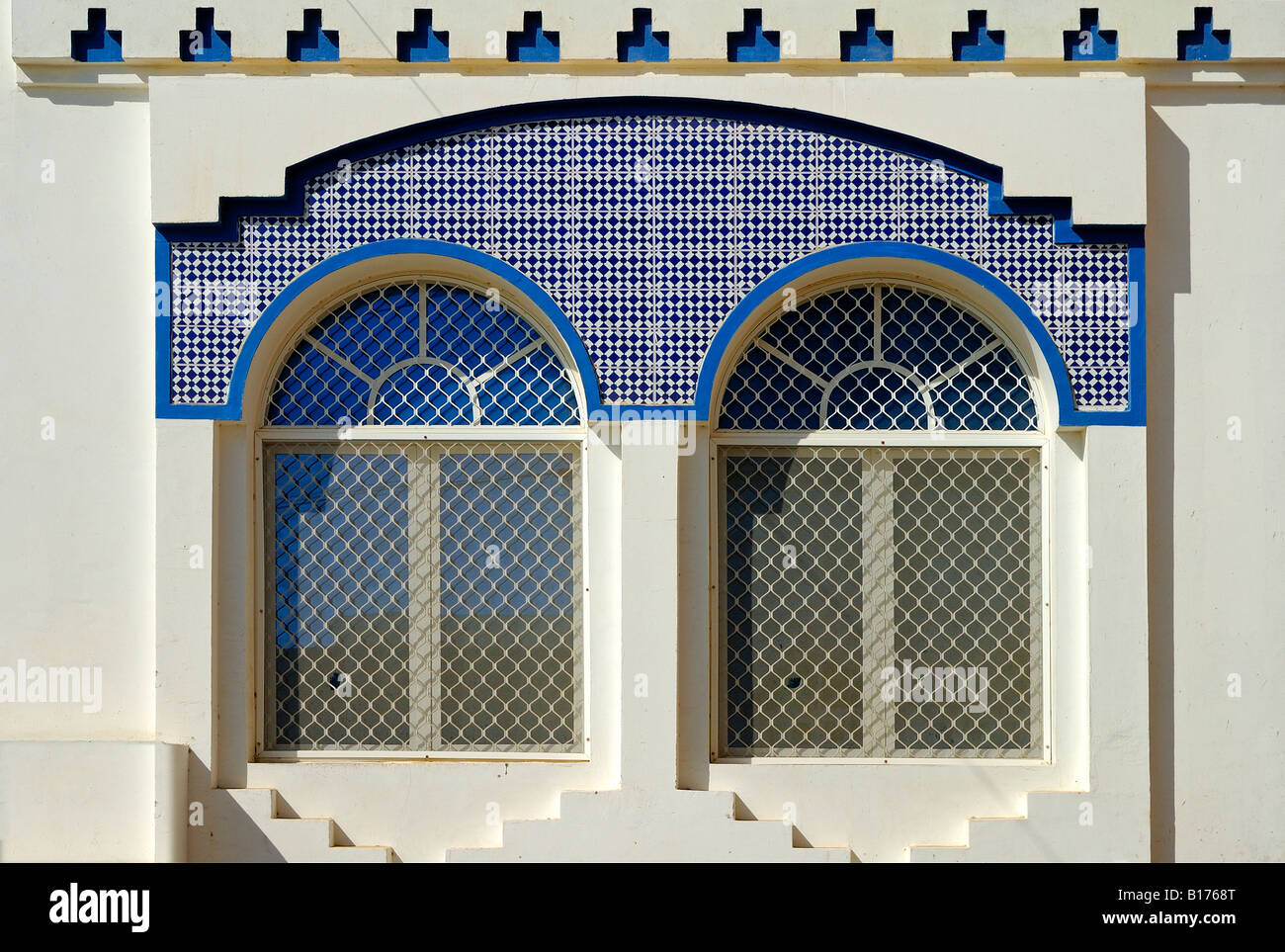 Modern window in arab-style architecture, Sur, Sultanate of Oman Stock ...