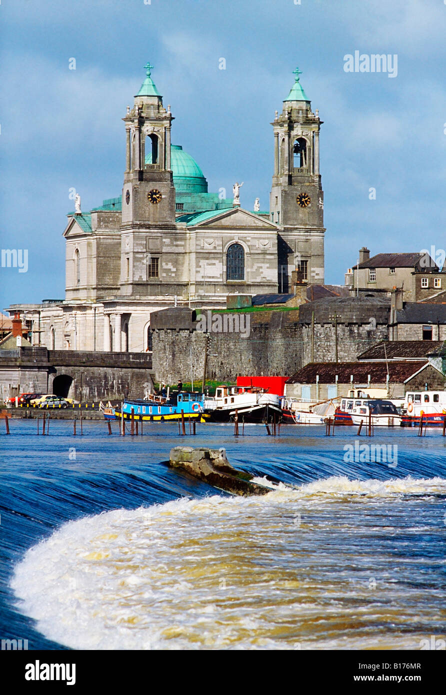 Athlone, St Peter and Paul's Church and the River Shannon, Co Westmeath ...