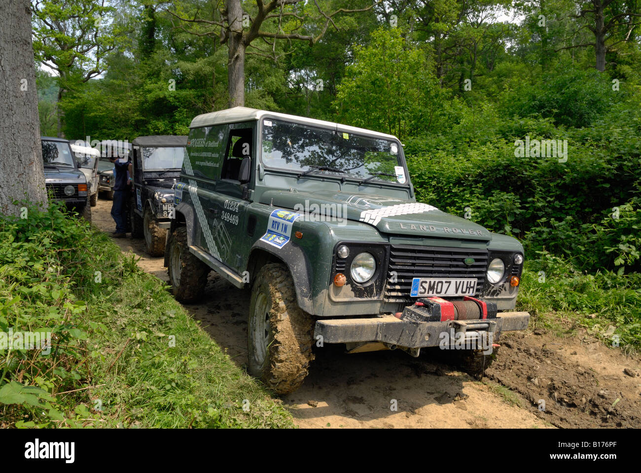 Land Rover Defender 90 TD4 waiting to compete in the ALRC National 2008 ...