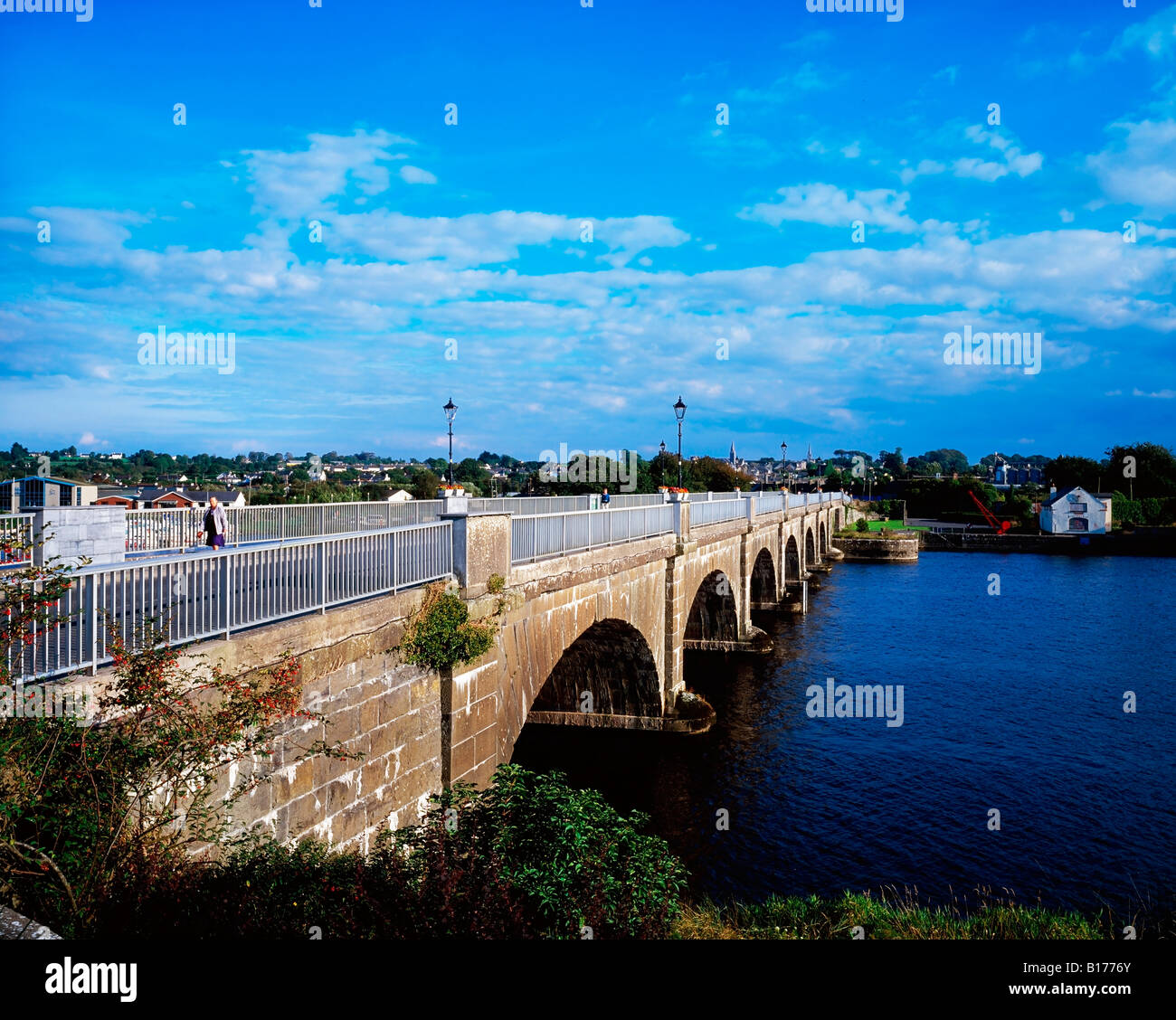 Bridge over the River Shannon, Banagher, Co Offaly, Ireland Stock Photo ...