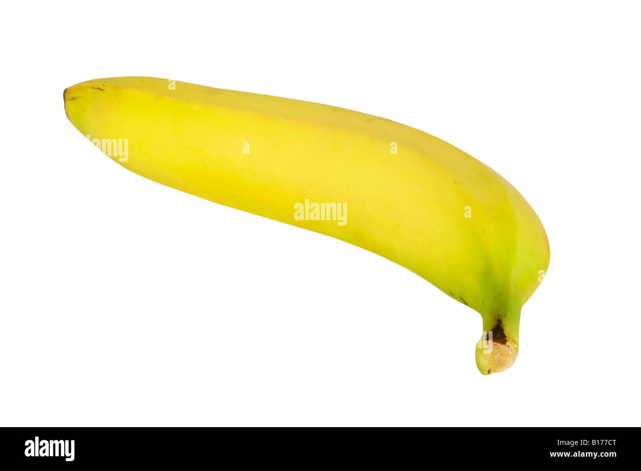 one ripe banana isolated on white background Stock Photo - Alamy