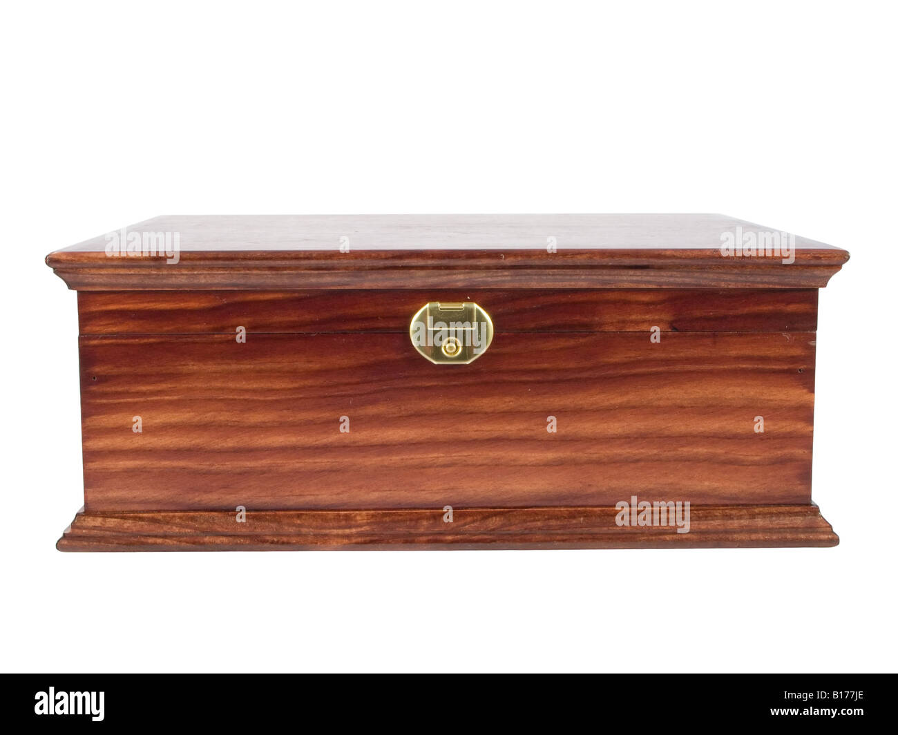 wooden box isolated on white background Stock Photo - Alamy