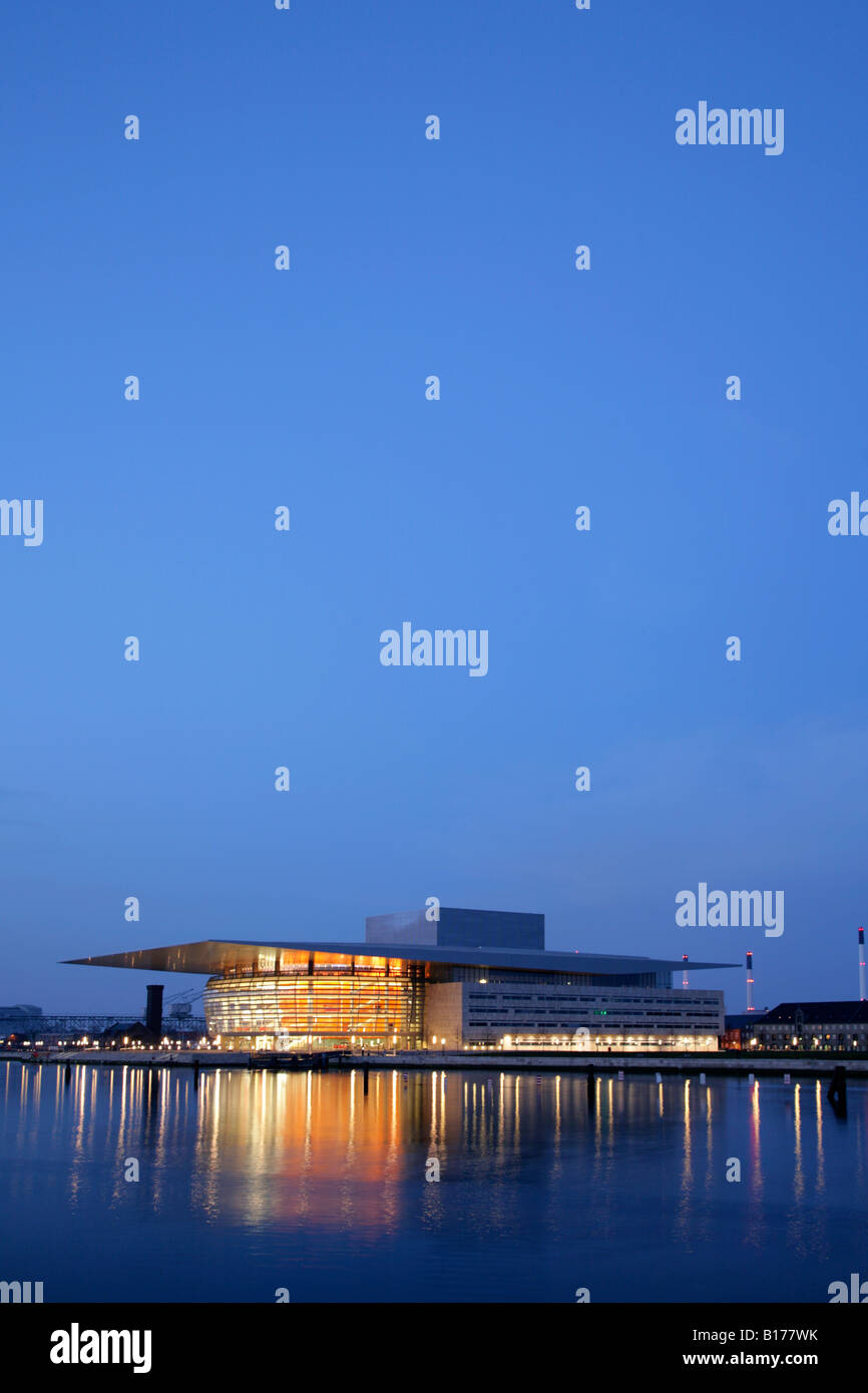 The new Opera House or Operaen on Holmen island, Copenhagen, Denmark ...