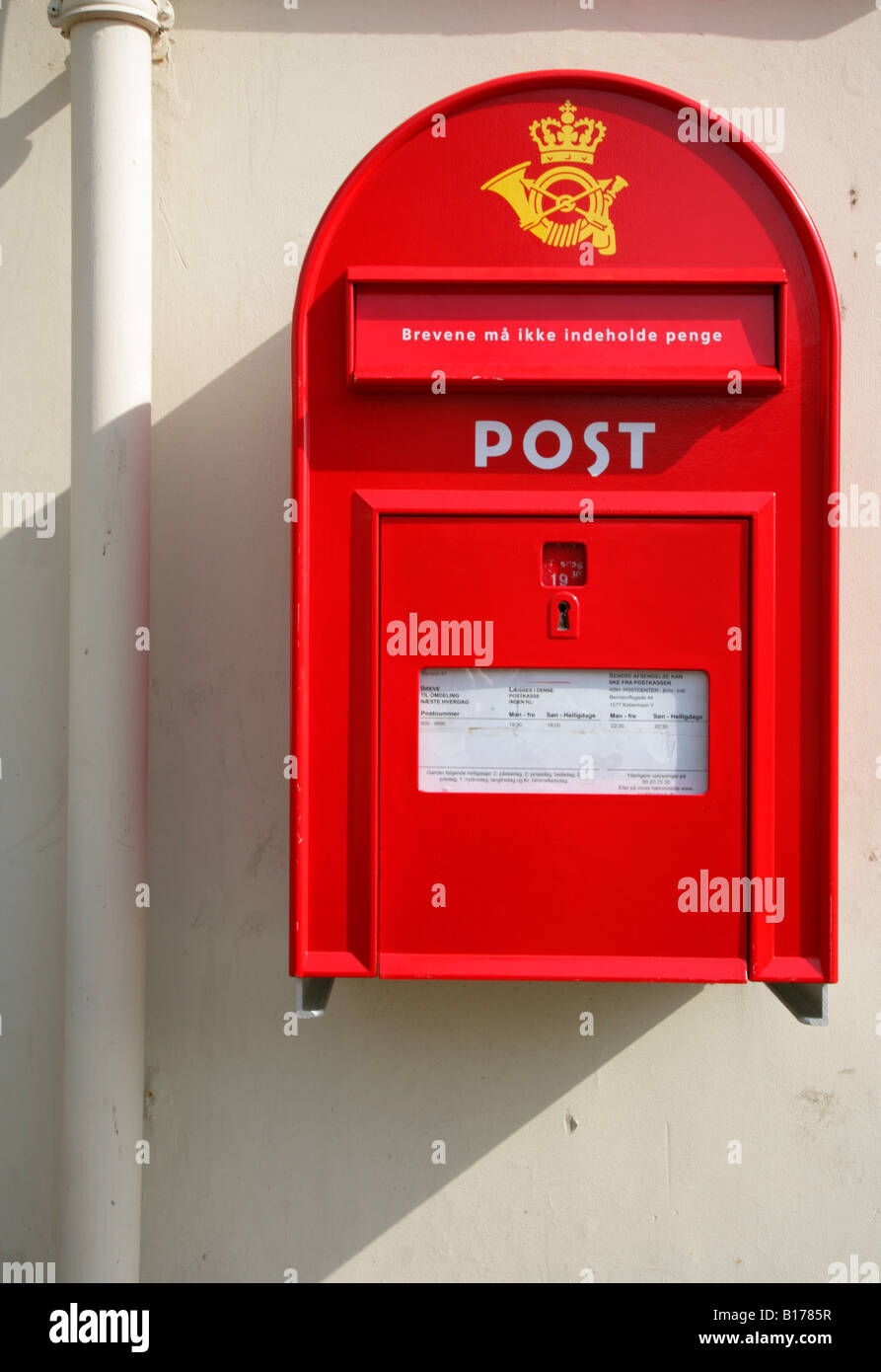 Danish mailbox red postbox hi-res stock photography and images - Alamy
