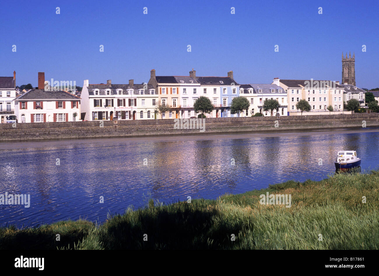 Barnstaple Devon River Taw and Town England UK English scenery travel ...