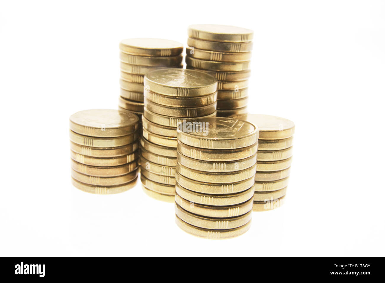 Stacks of Australian Coins Stock Photo - Alamy