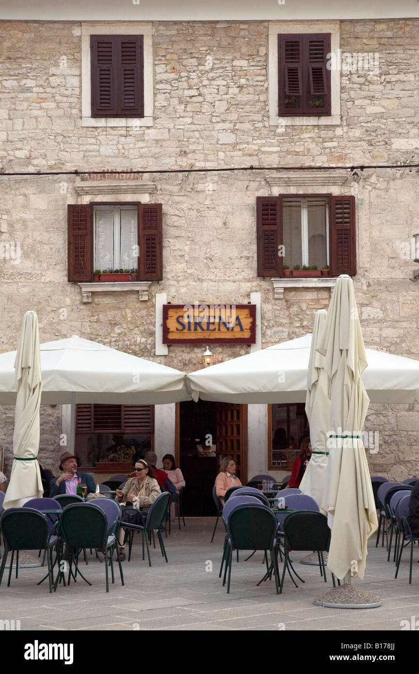 Typical restaurant, Forum main square, Pula Croatia Stock Photo - Alamy
