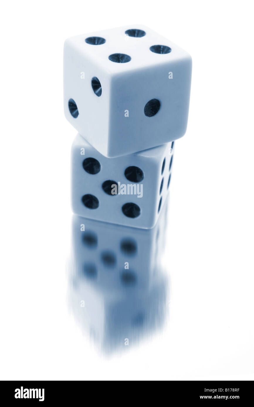 Stack of Dice with Reflection Stock Photo - Alamy