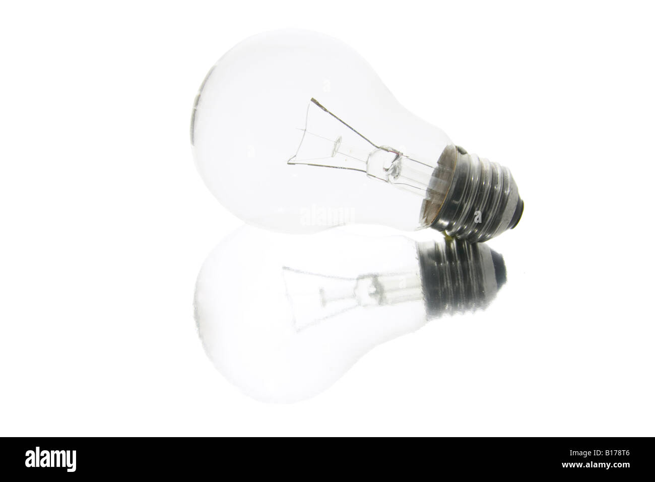Light Bulbs with Reflection Stock Photo - Alamy