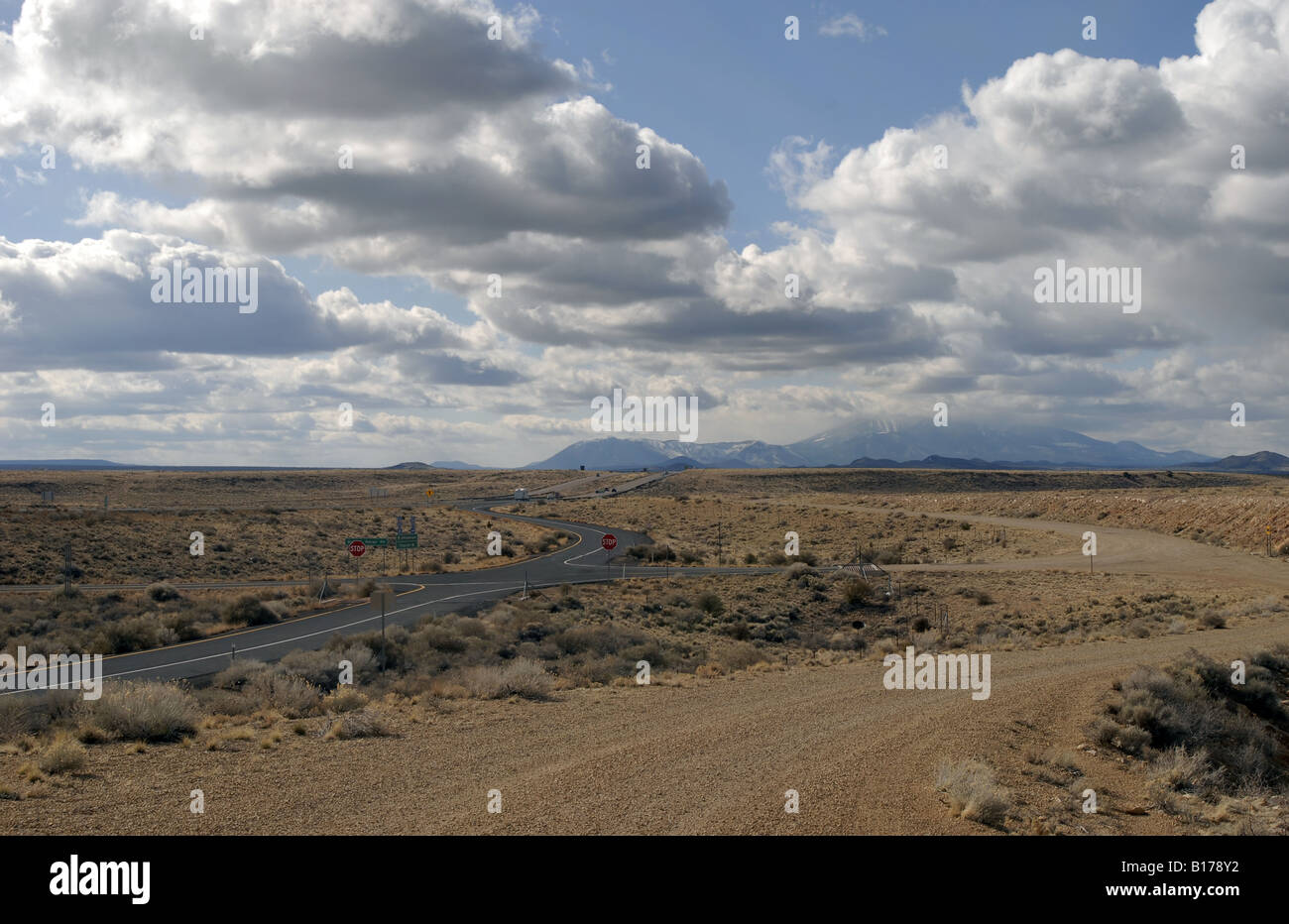 The high desert near Interstate 40 east of Flagstaff Arizona Stock ...
