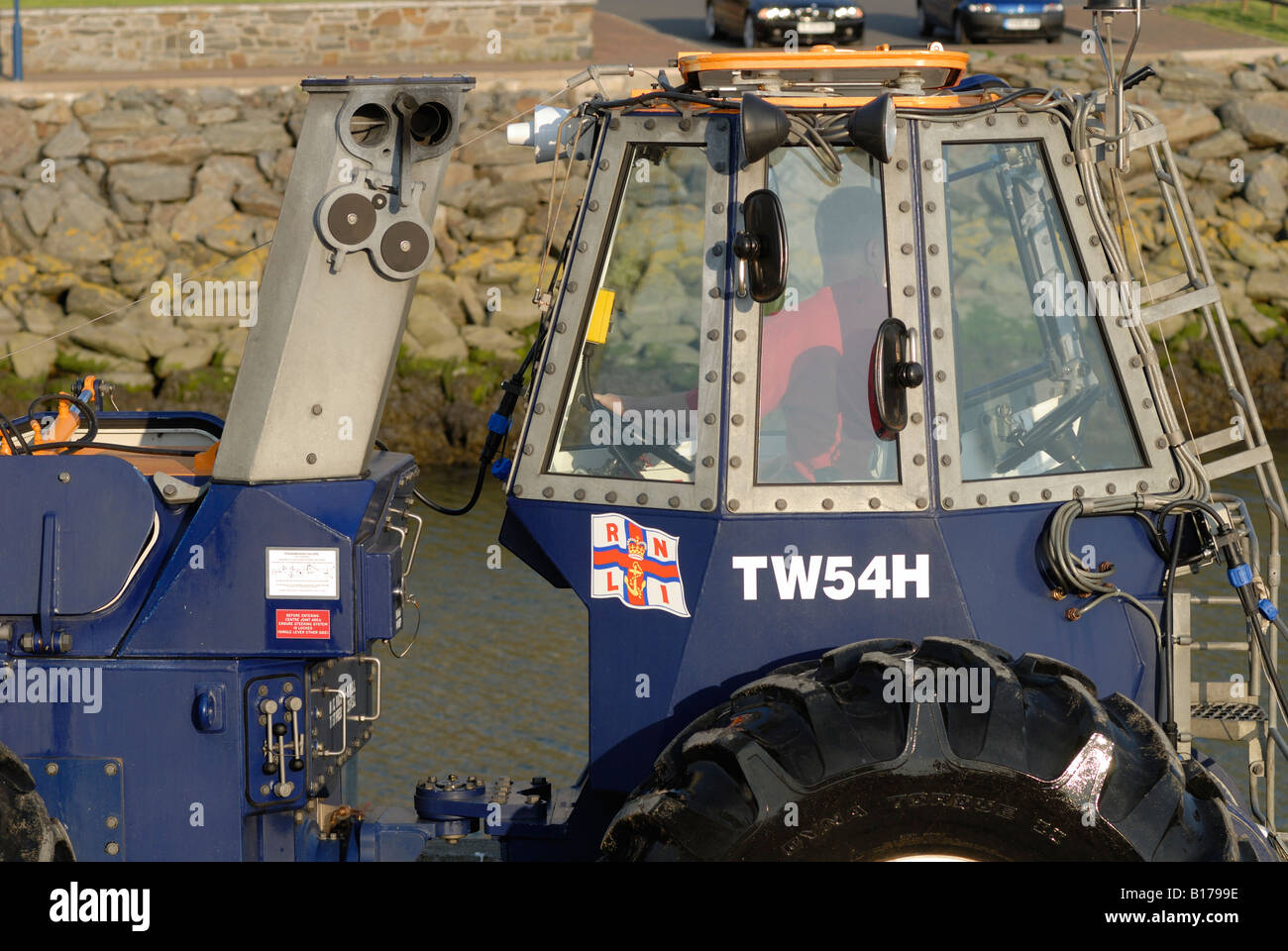 RNLI Tractor used for inshore lifeboat launching Stock Photo - Alamy
