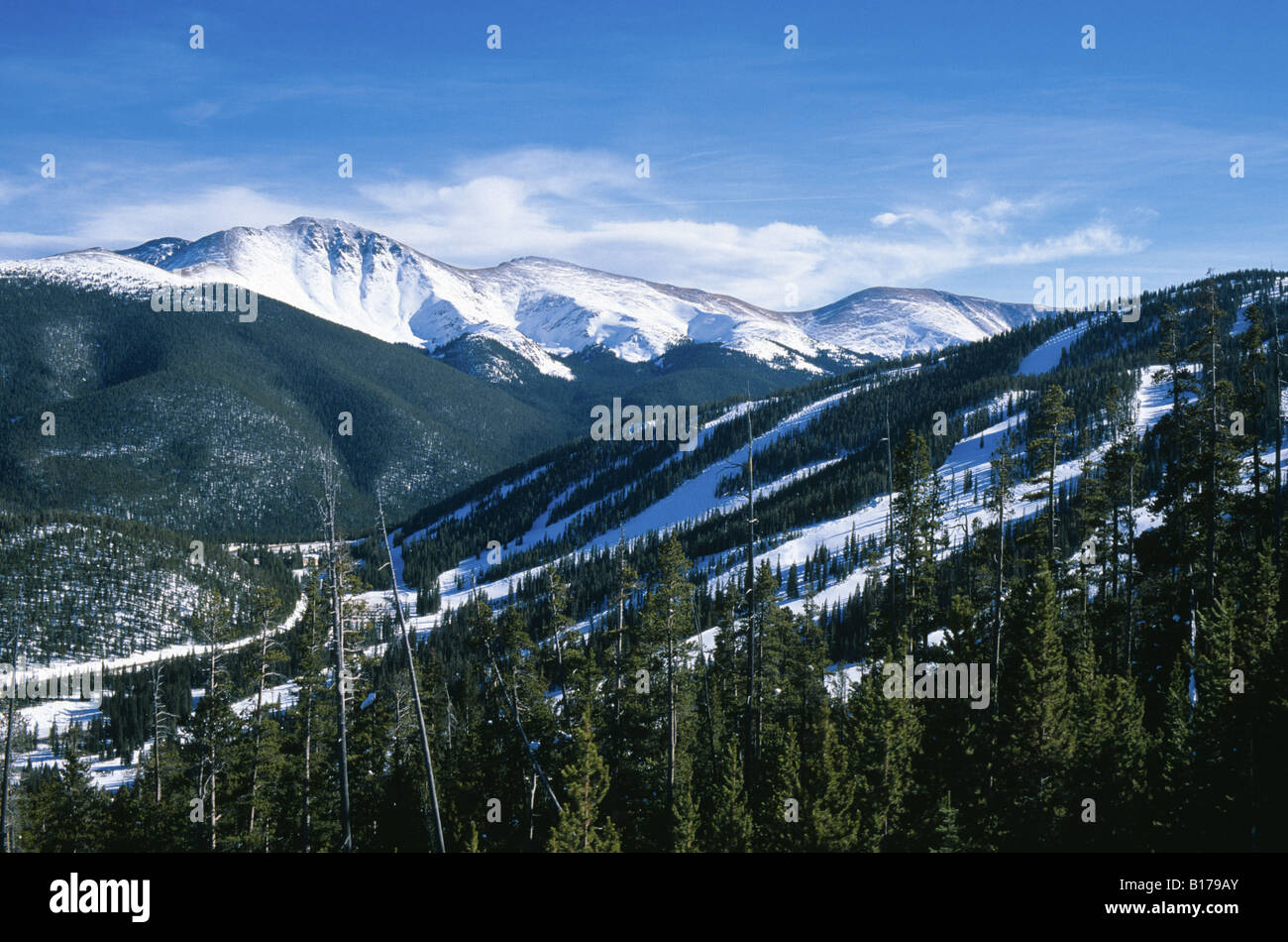 Ski Trails at Winter Park Ski Resort Colorado USA Stock Photo - Alamy