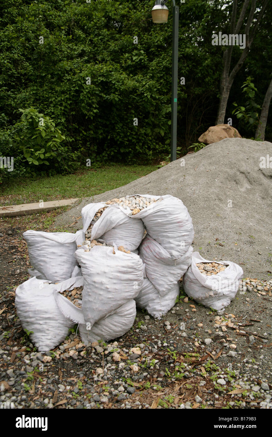 Construction materials stacked outdoors Stock Photo - Alamy