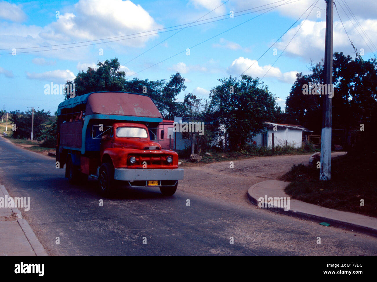 Transportation on a truck in Havana Cuba Stock Photo - Alamy