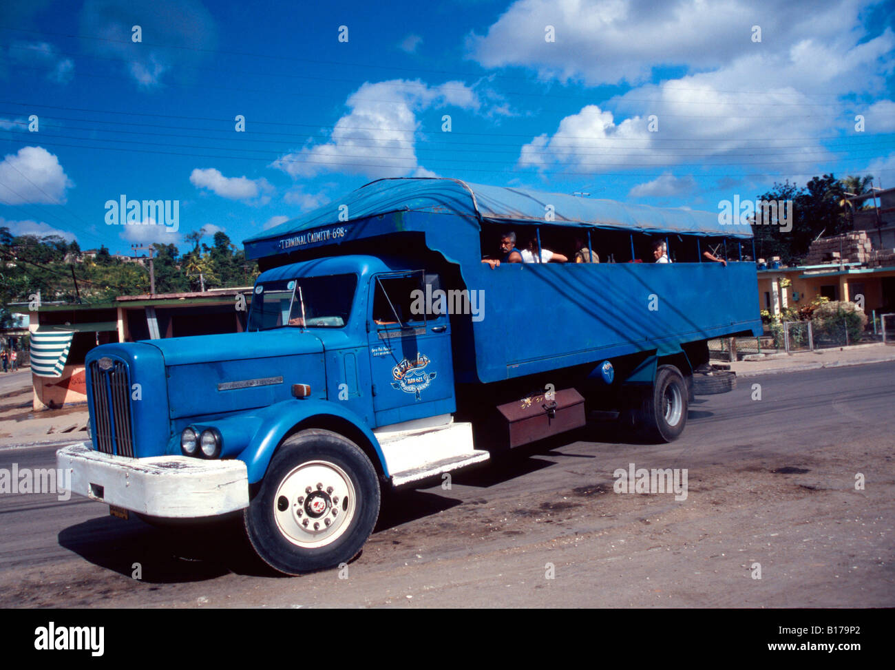Truck used for public transportation in Havana Cuba Stock Photo - Alamy