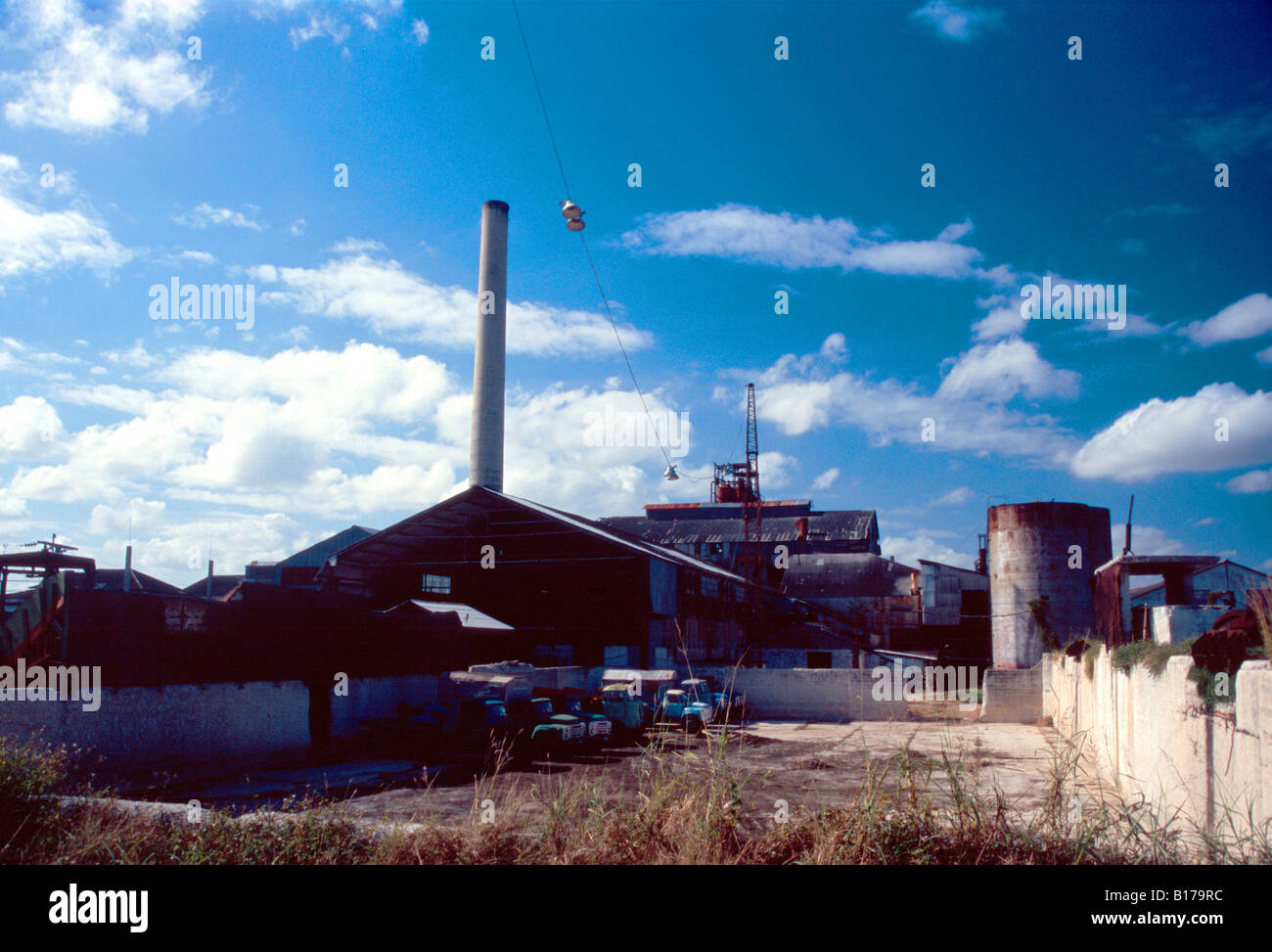 Abandon sugar cane factories in Havana Cuba Stock Photo - Alamy