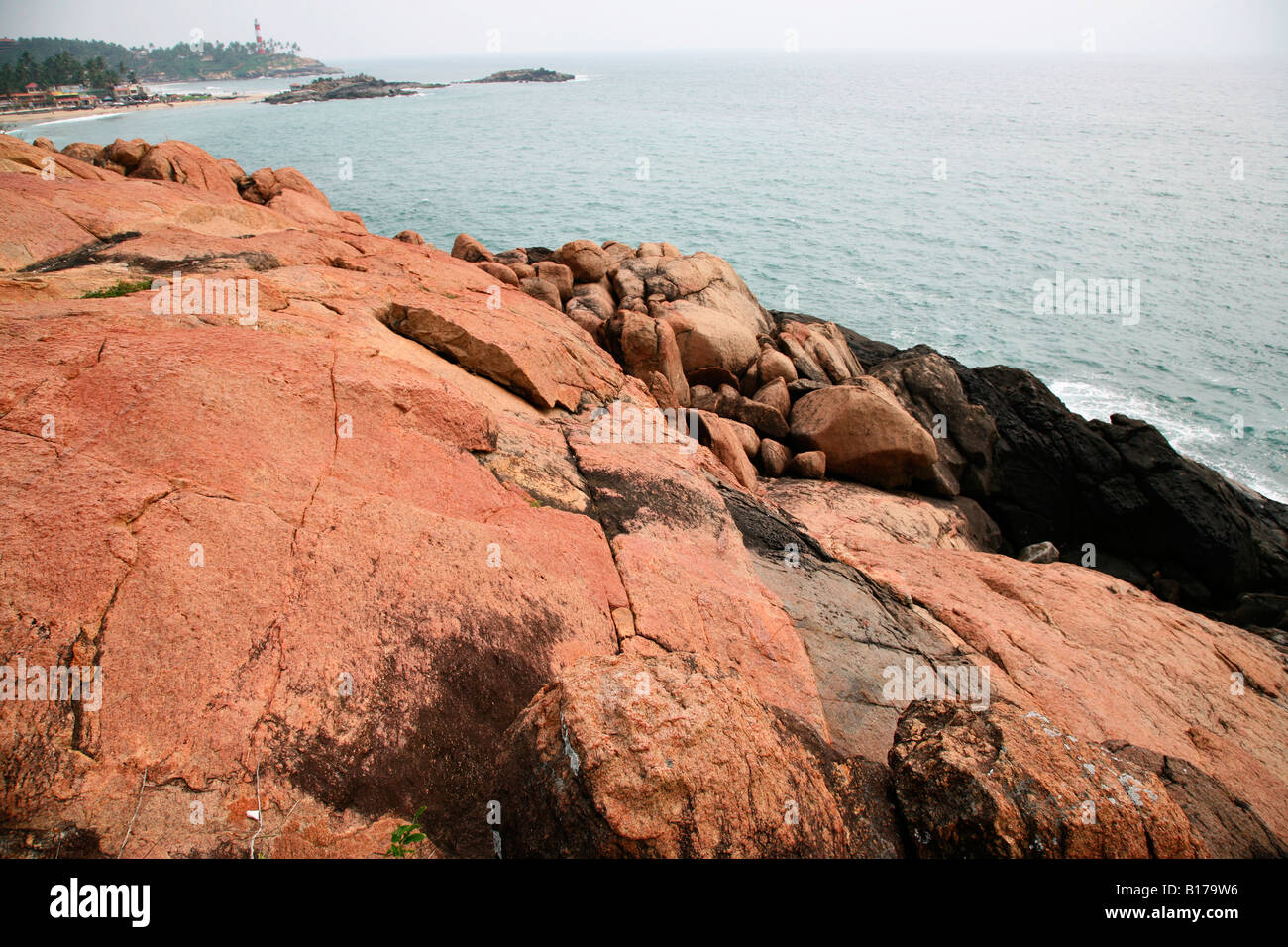 Red rocks at kovalam beach,kerala,india Stock Photo - Alamy