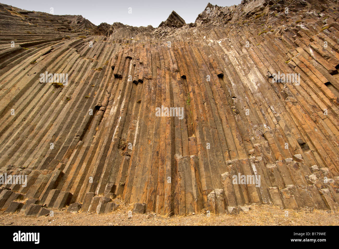 Pentagonal rock extrusions on Pico de Ana Ferreira on the Portuguese ...