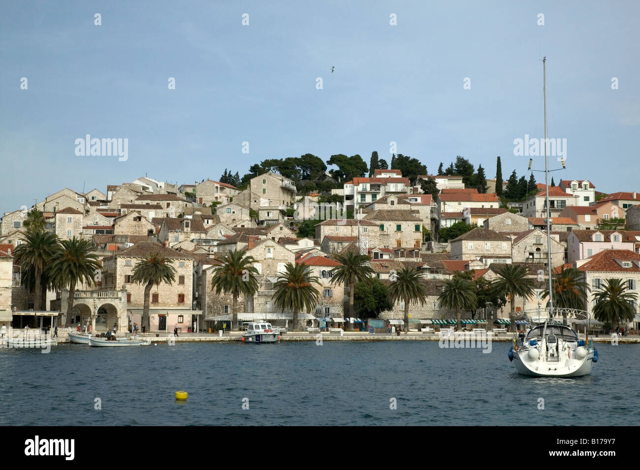 Riva waterfront, Hvar Town, Hvar, Croatia Stock Photo - Alamy