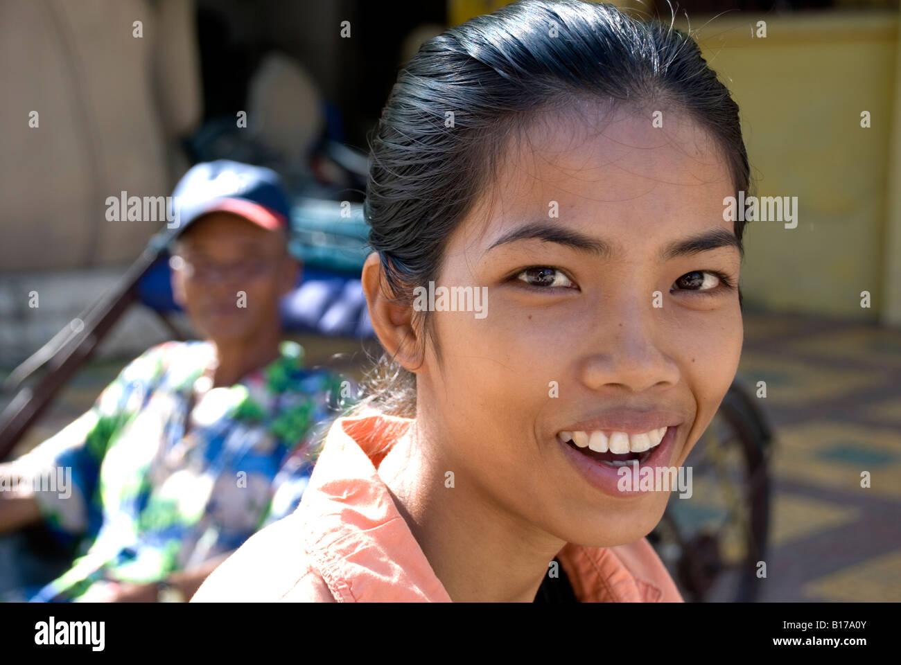 Cambodia Phnom Penh girl in town Stock Photo - Alamy