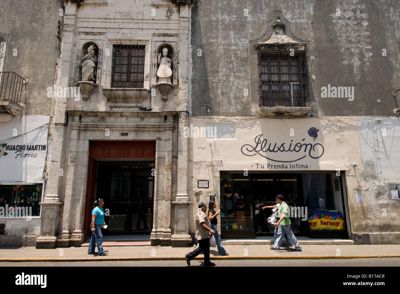 Old street in Merida capital of the Yucatan state Mexico The first ...