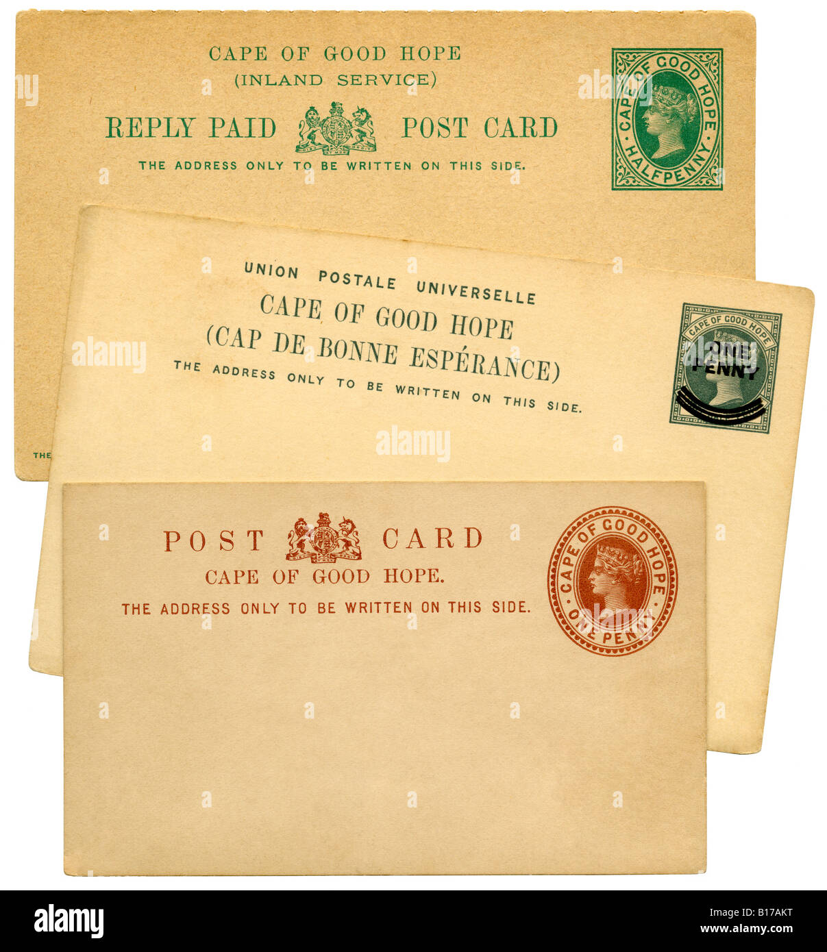 Prepaid Cape of Good Hope postcards of Queen Victoria reign - circa ...