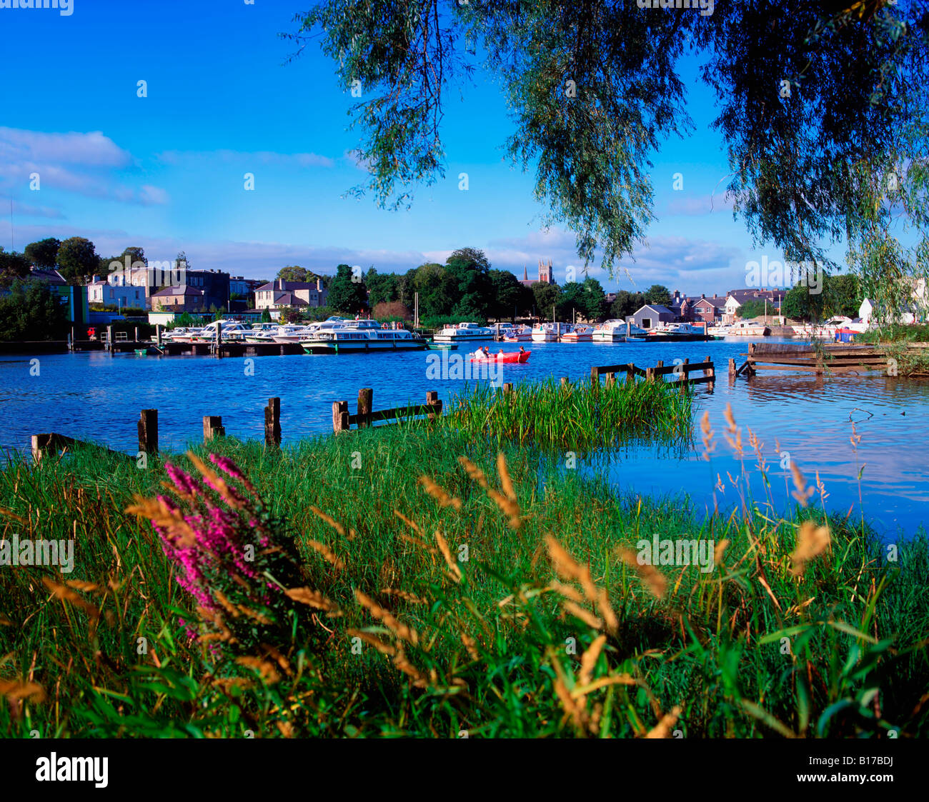 Carrick-on-Shannon, River Shannon, County Roscommon, Ireland Stock ...