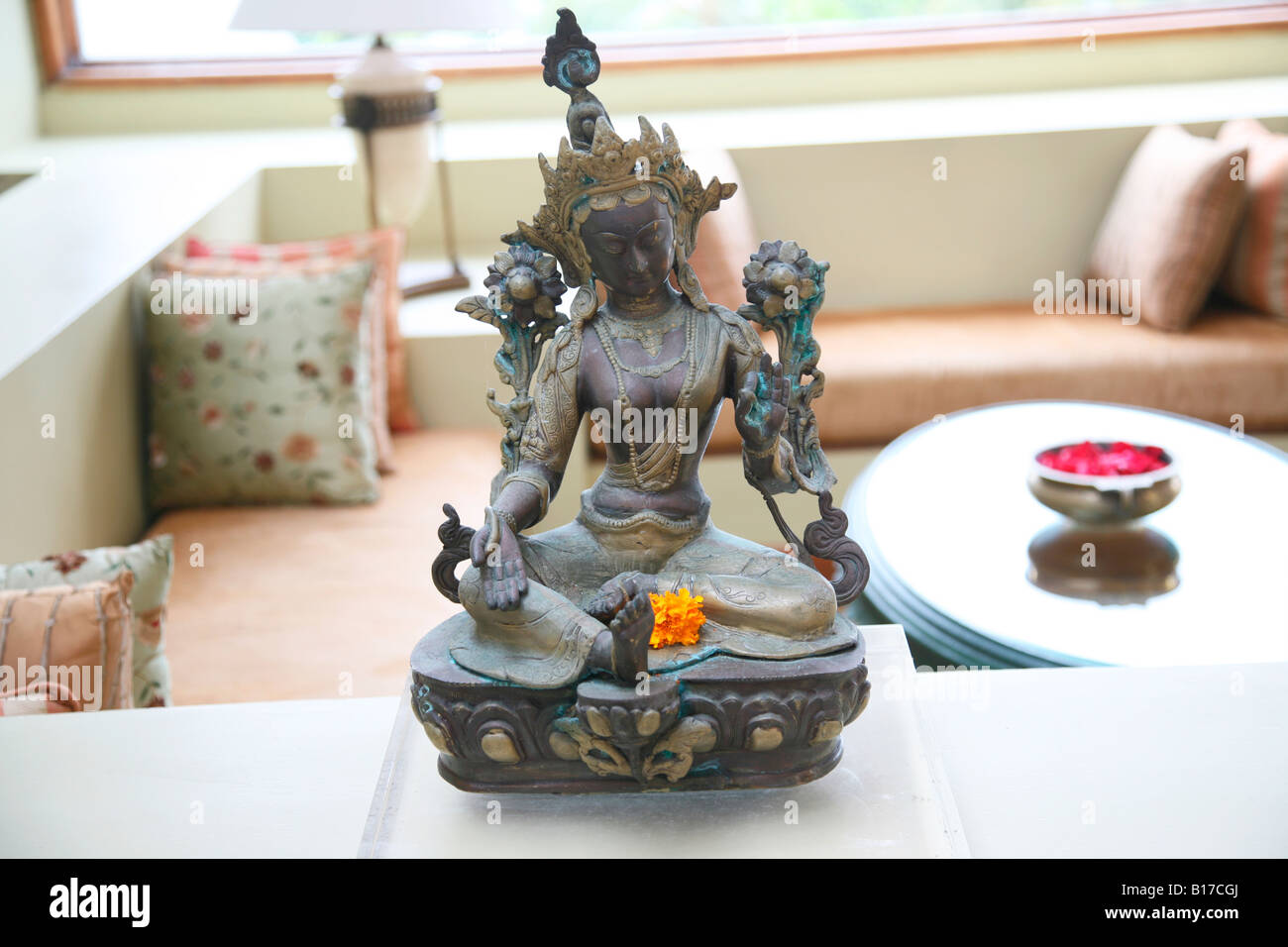 Bronze statue of a hindu goddess Stock Photo - Alamy