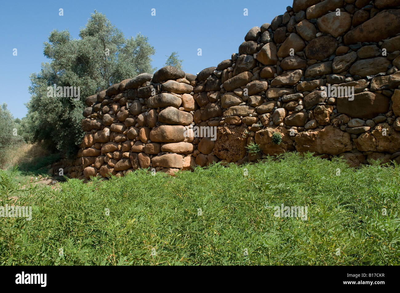 Remains of the Iron Age (Israelite) Gate in the ancient city of Tel Dan ...
