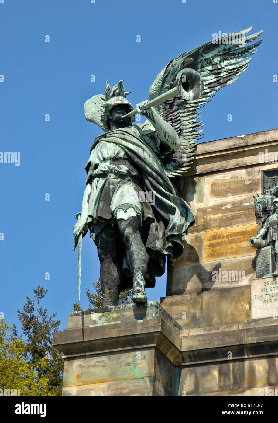 Niederwald denkmal monument, the "War Statue" near Rüdesheim, Germany ...