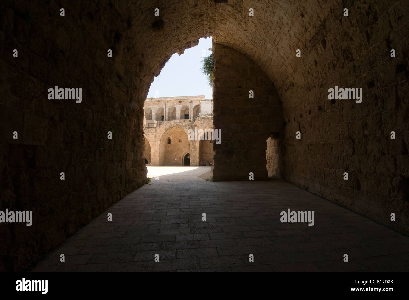Entrance to the citadel courtyard, Crusader fortress, Old Acre ...
