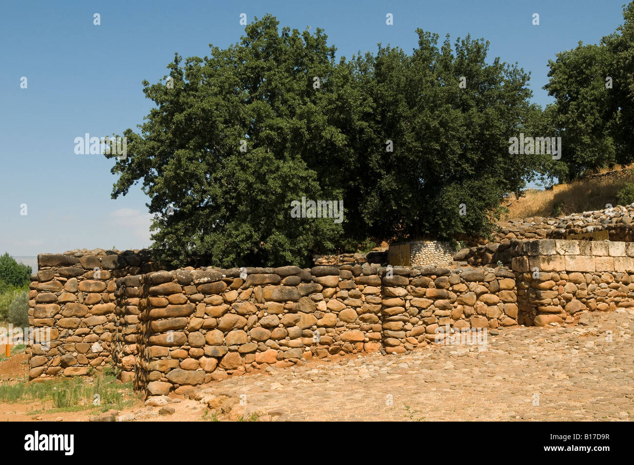 Remains of the Iron Age (Israelite) Gate in the ancient city of Tel Dan ...