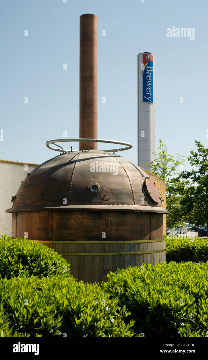 Copper brewery tun from the old Romford brewery now a modern shopping ...