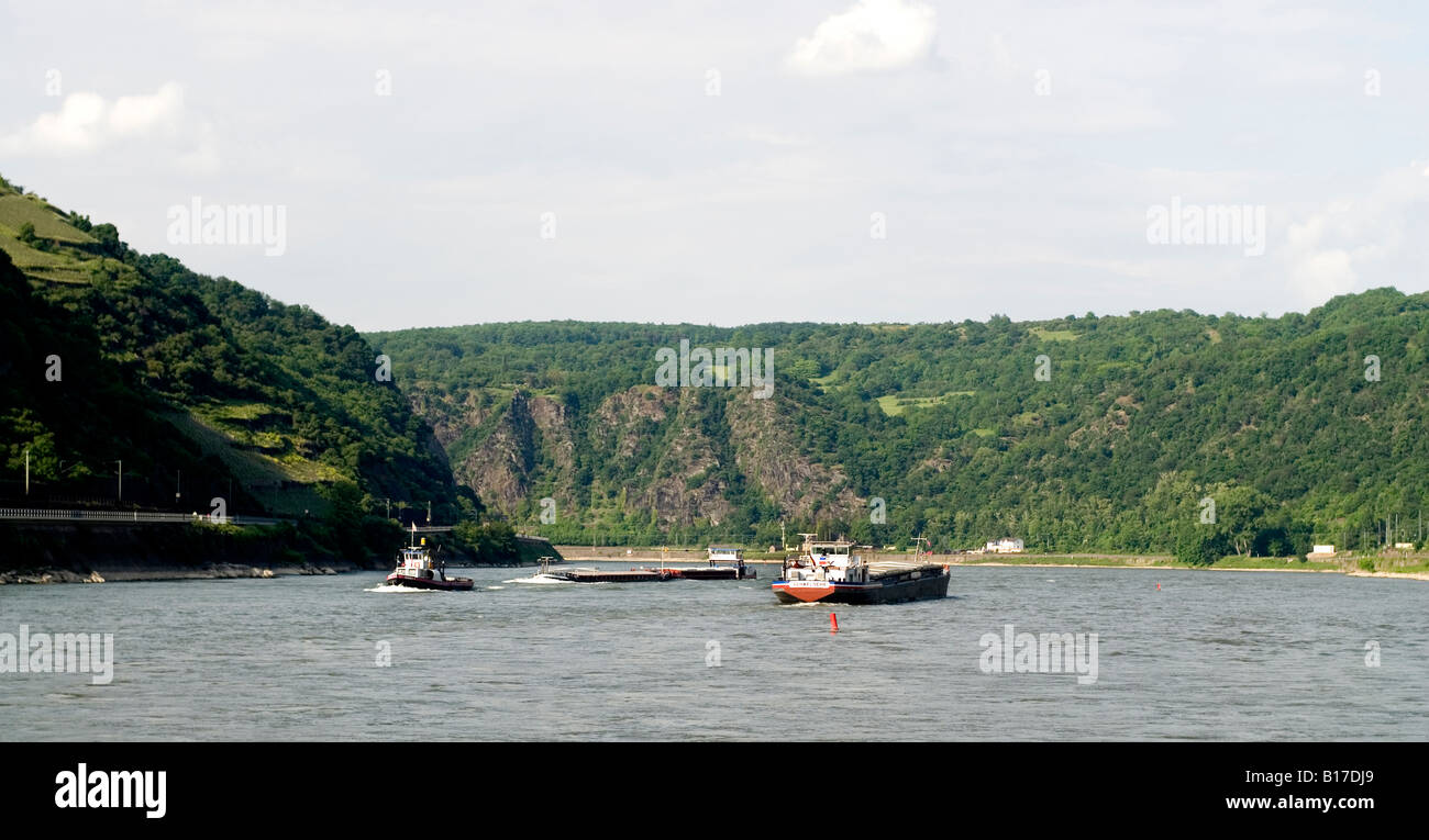 Rhein River Traffic Stock Photo - Alamy