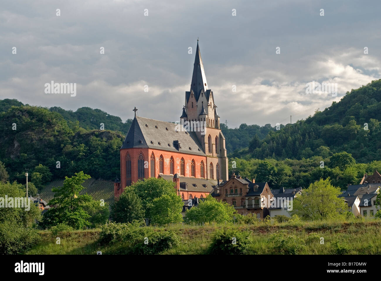 Rheinland Red Church Stock Photo - Alamy