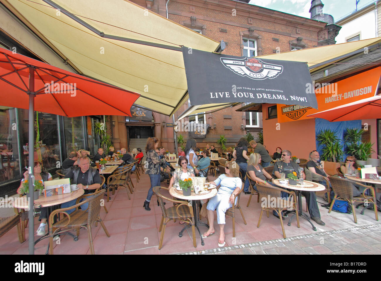 Roadside Cafe for Bikers Stock Photo - Alamy