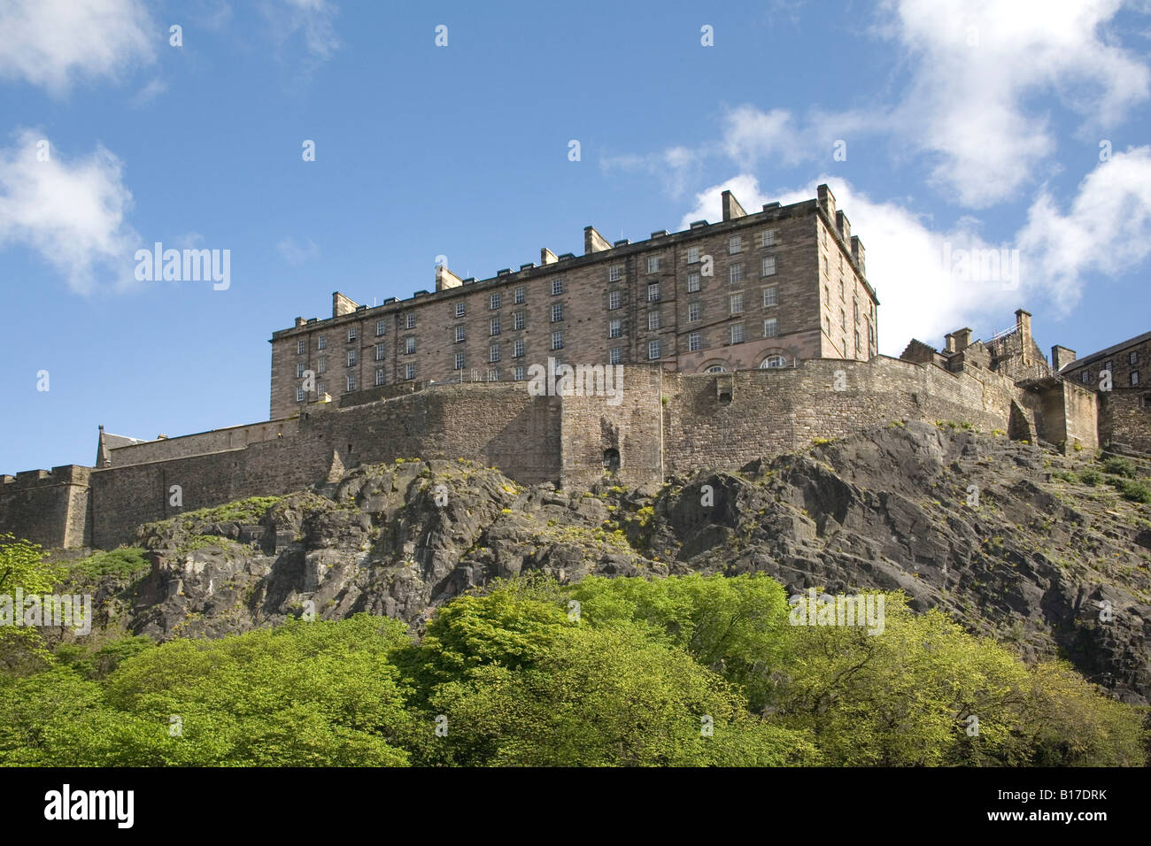 edinburgh castle perched on the clifftops guarding the scottish capital ...